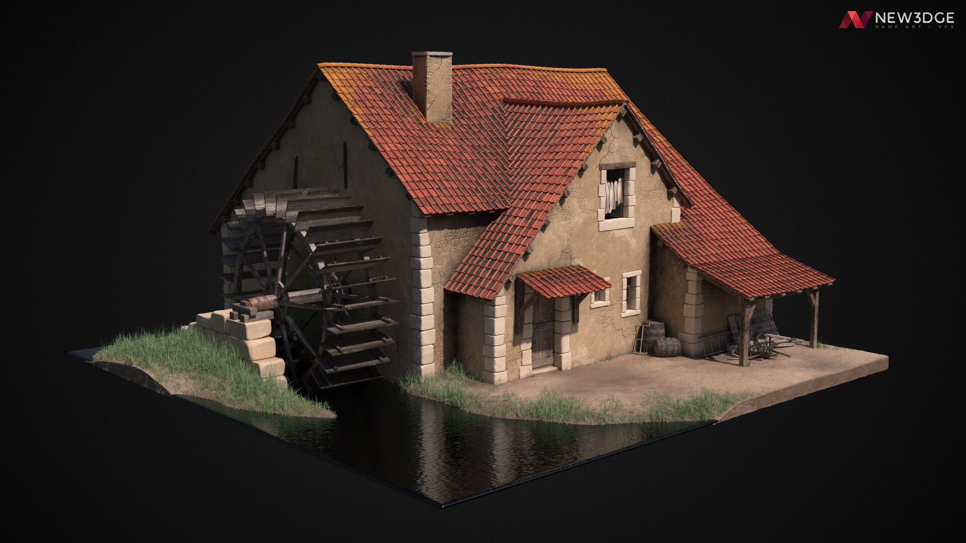ArtStation - XII Century Water Mill