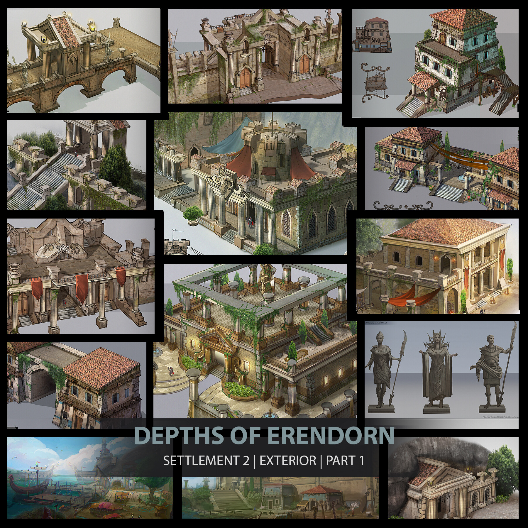 ArtStation - Settlement 2 concept art /exterior/part 1