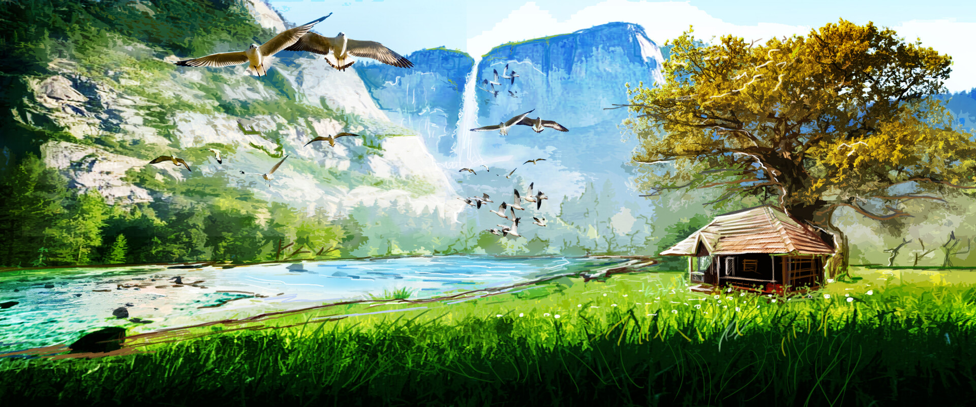 ArtStation - digital painting matte painting