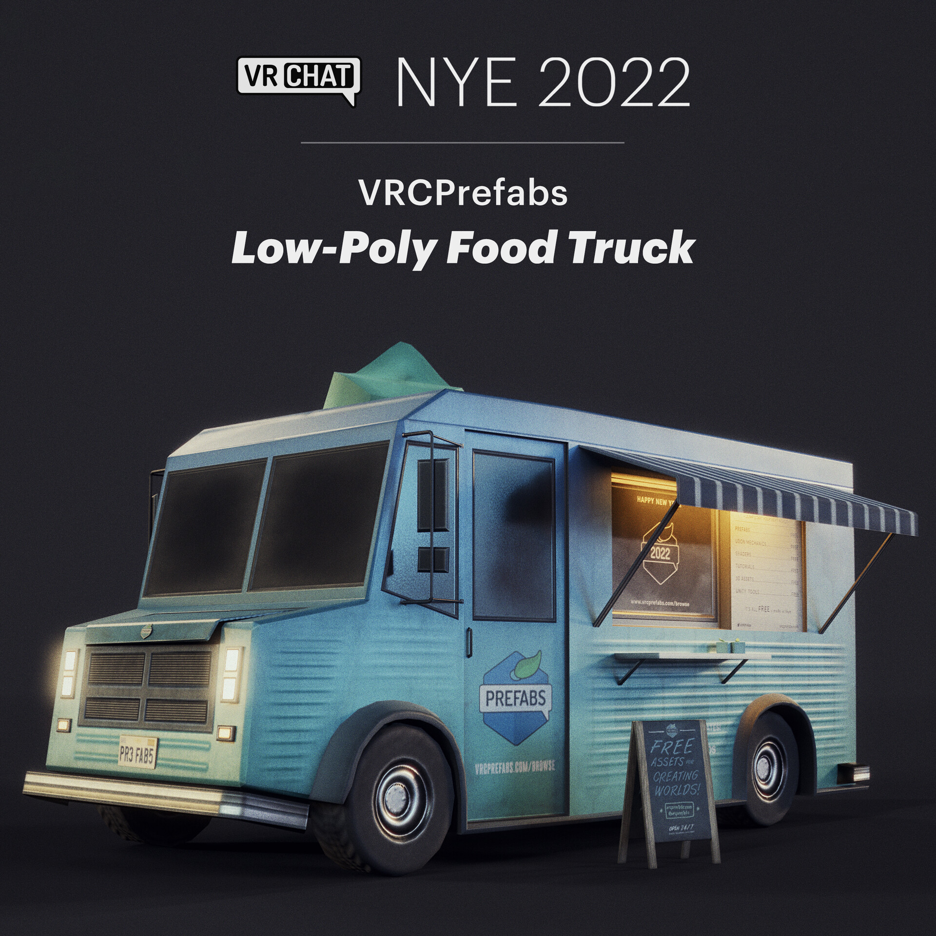 ArtStation - VRChat NYE 2022 - VRC Prefabs Low-Poly Food Truck