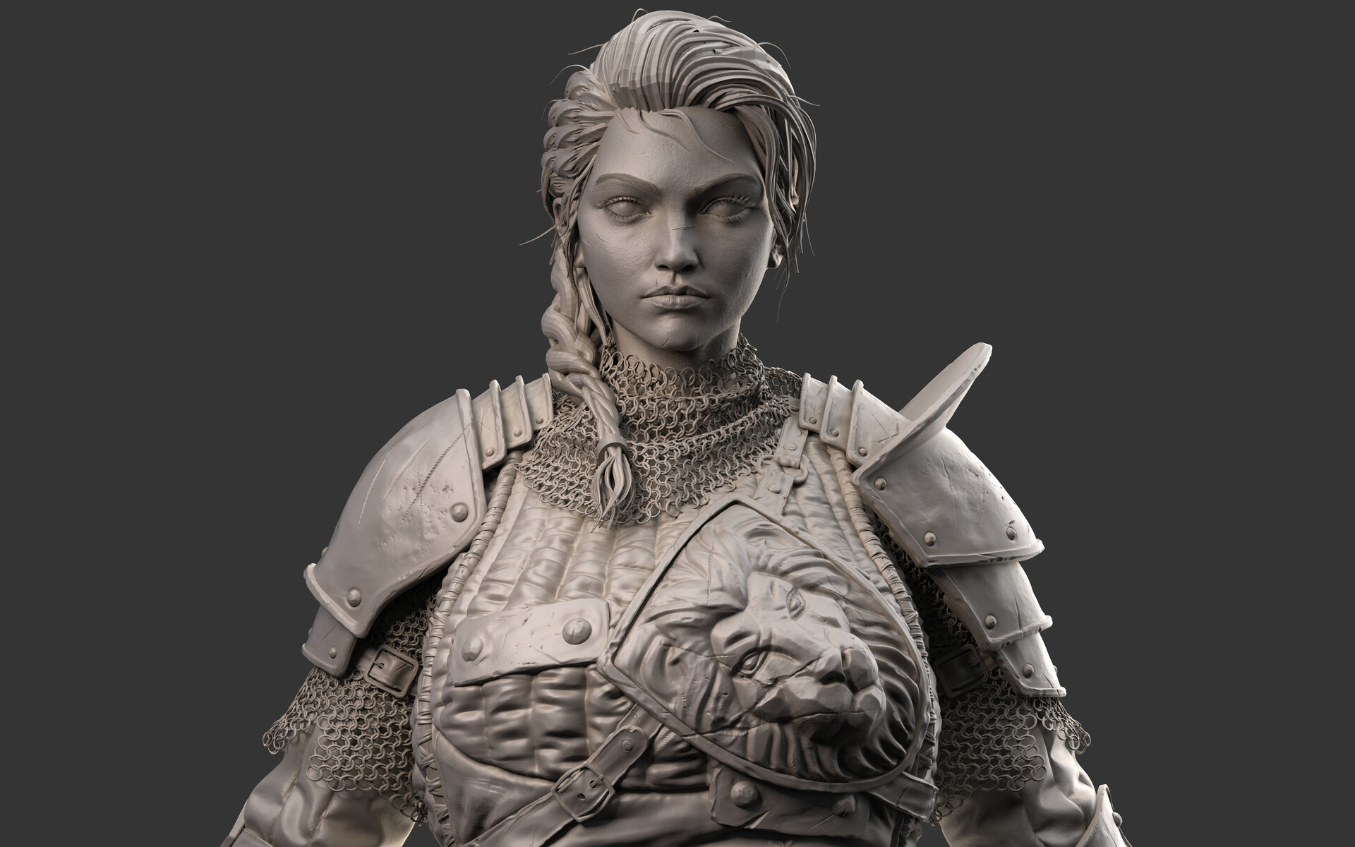 ArtStation - For Honor-Female Warden-Student-WIP