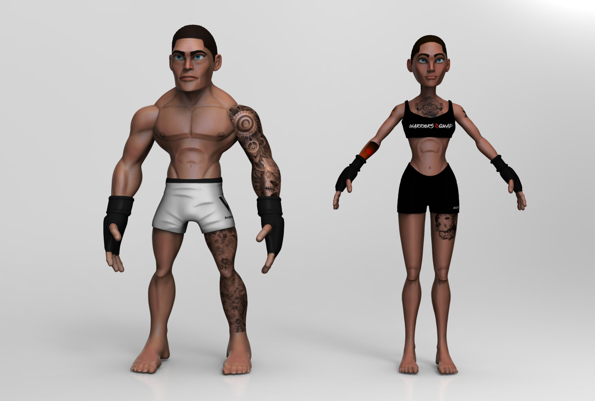 ArtStation - Wrestling Twins 3D Models