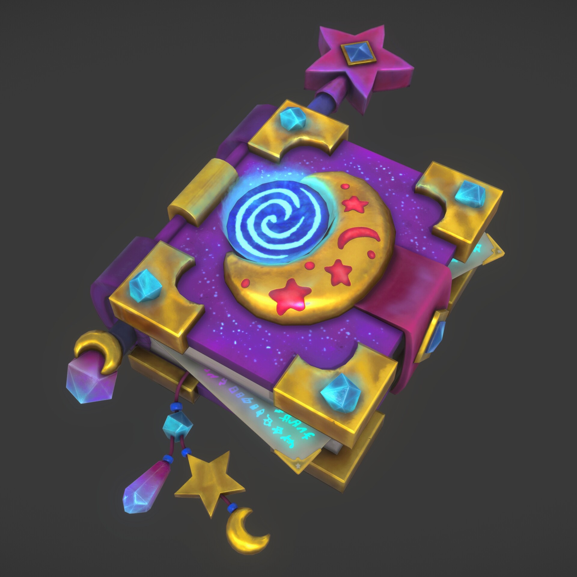 ArtStation - Stylized Magical Tome - Student Work