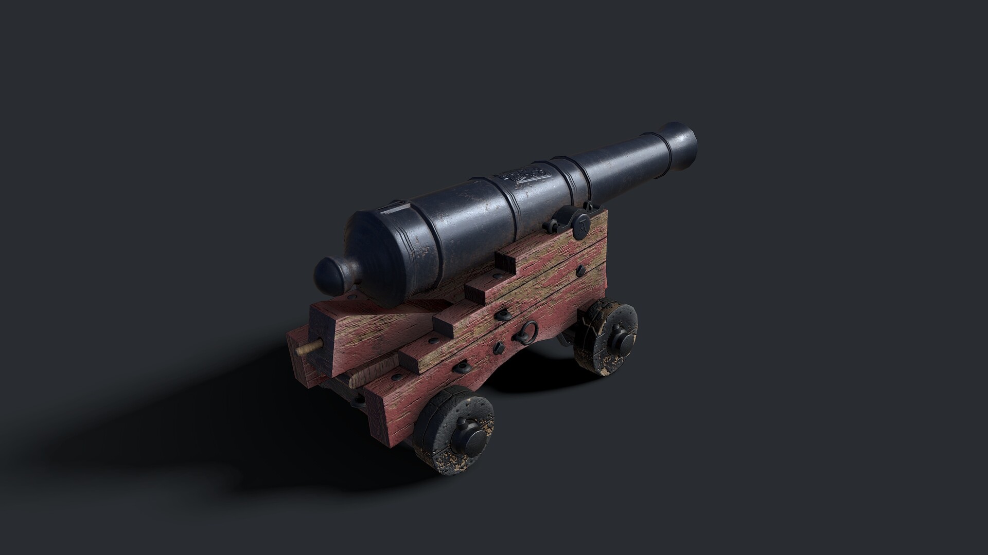 ArtStation - 24-pounder long gun USS Constitution