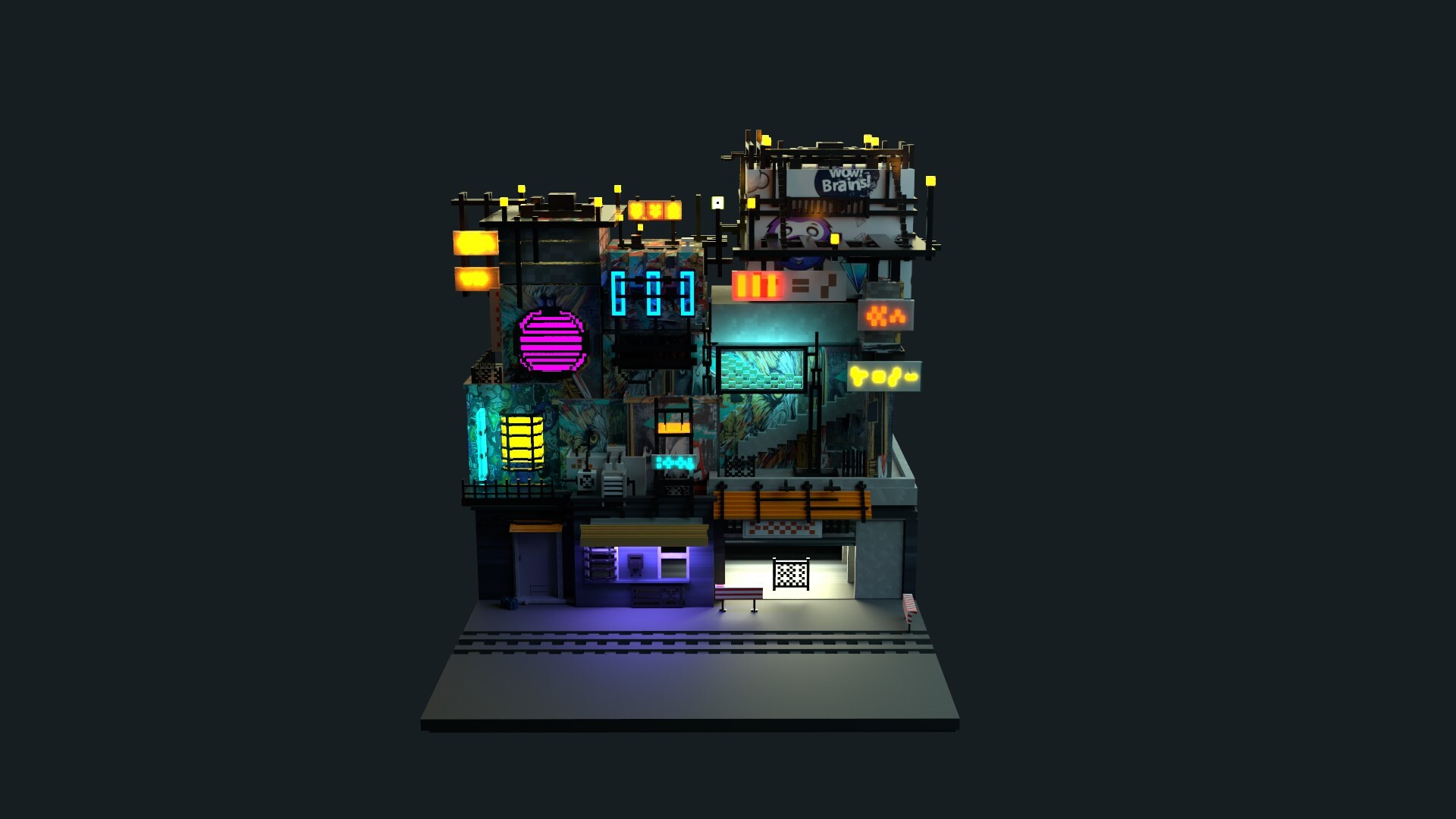 ArtStation - Cyberpunk Building