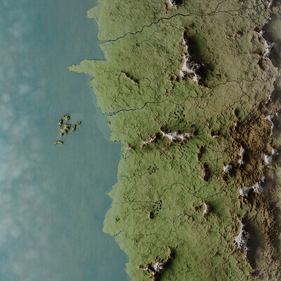 ArtStation - The Witcher Continent Relief Map