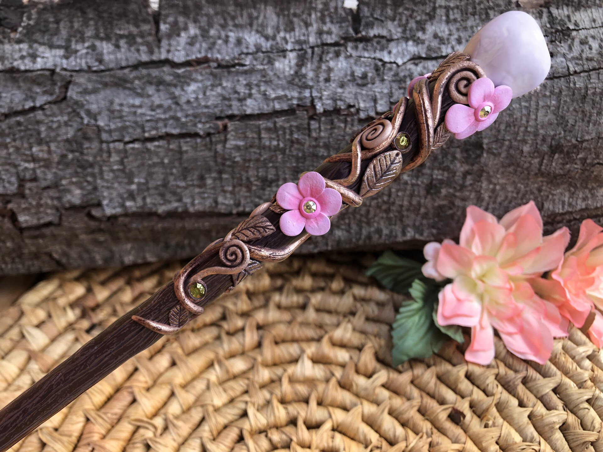 ArtStation - Rose Quartz Crystal Wand ( Fairy Wand / Wizard Witch Wand ...