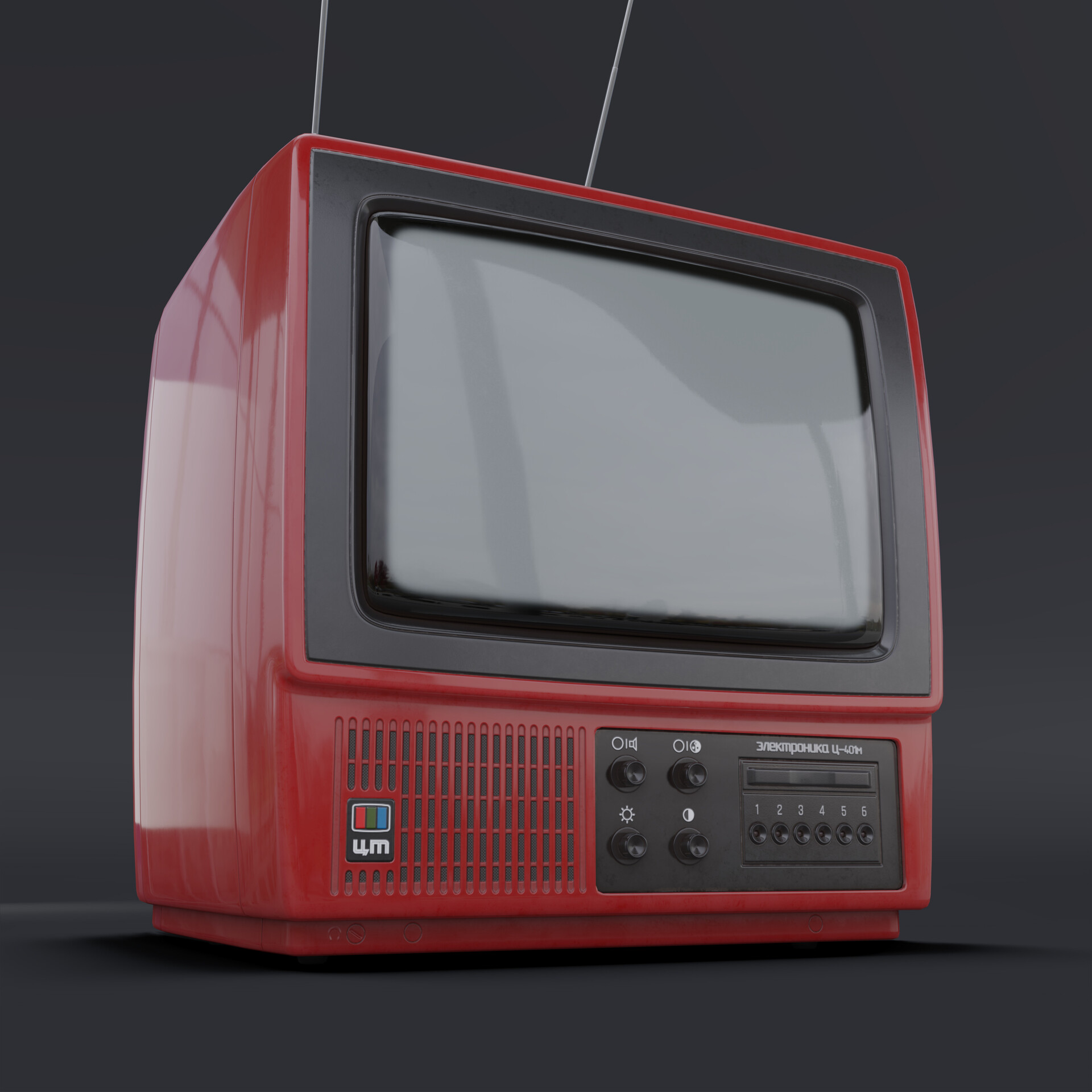 ArtStation - Soviet vintage TV