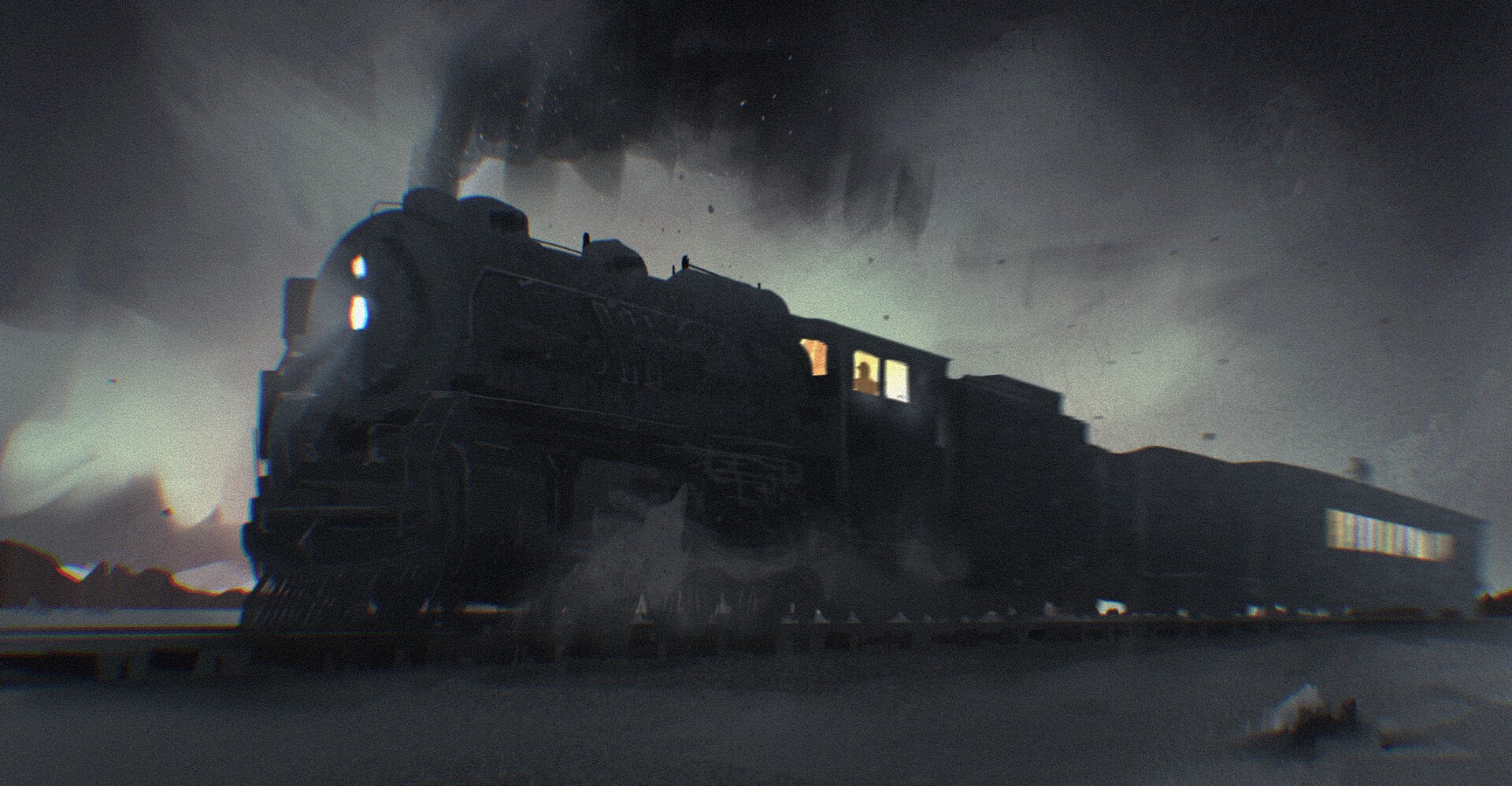 ArtStation - Train Robbery sketch