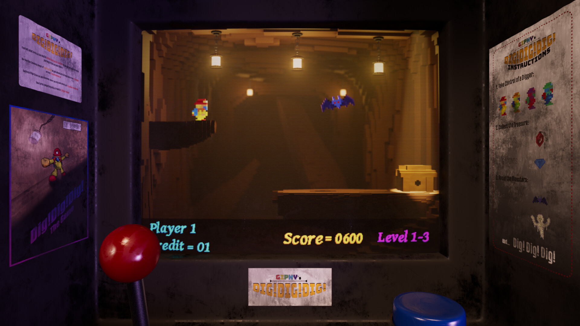 ArtStation - Dig!Dig!Dig! Arcade Game - Cartuna Exquisite Corpse