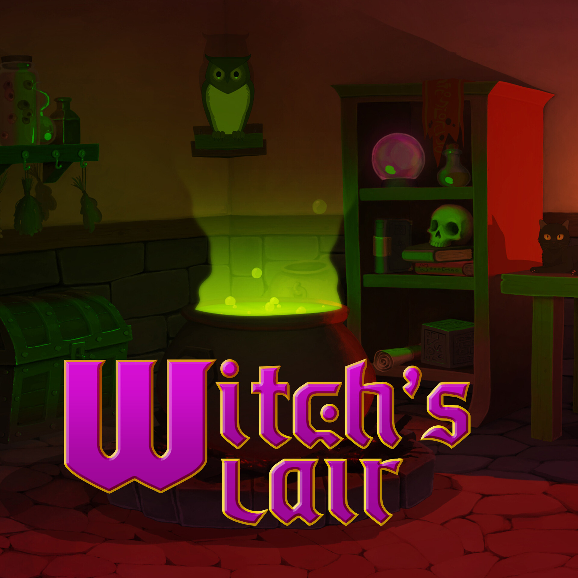 ArtStation - Witch's Lair - Animated Bacground