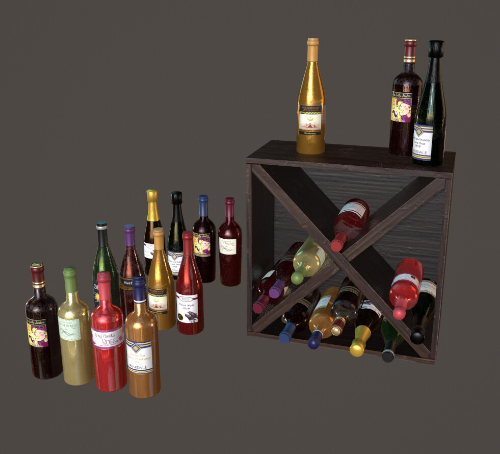 ArtStation - Wine Props