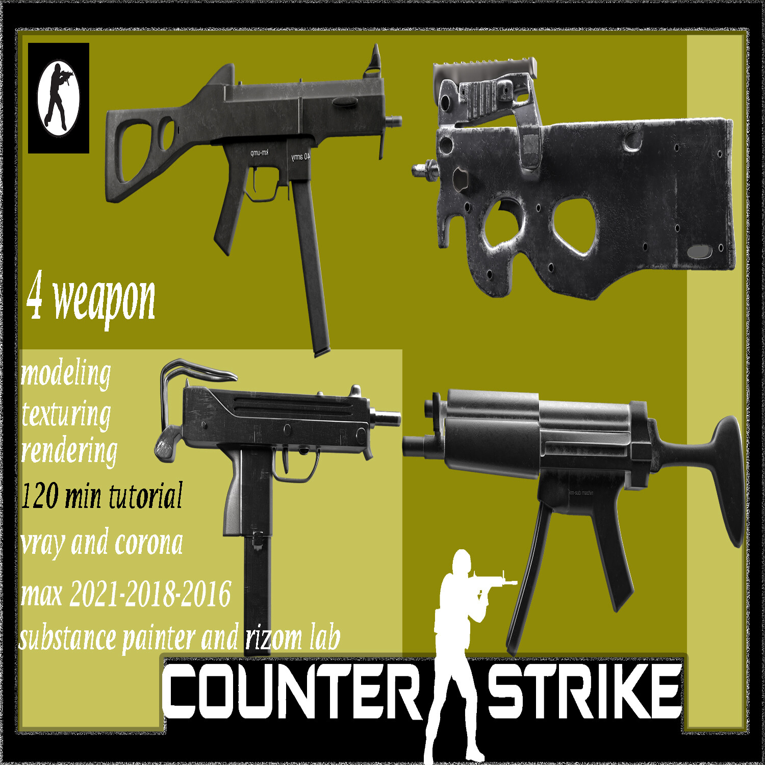 ArtStation - 4weapons smg in counter strike