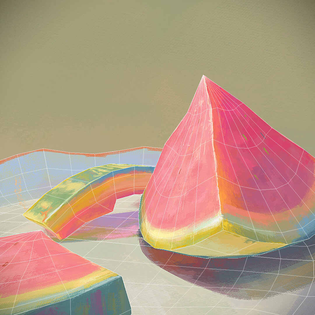 ArtStation - Painterly Brushwork study in blender; Based on Pchan's ...