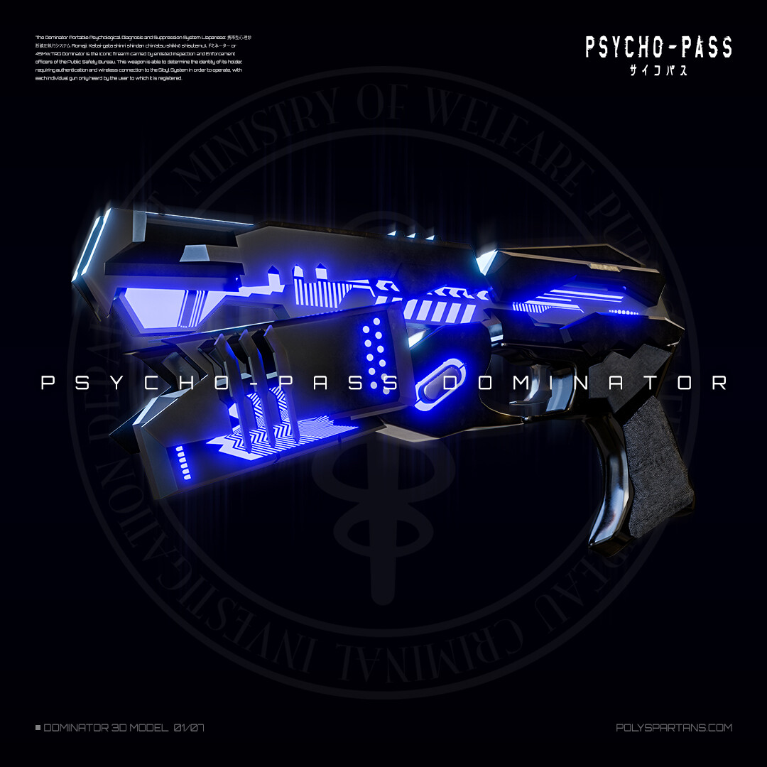 ArtStation - Psycho-Pass Dominator - 3D Model