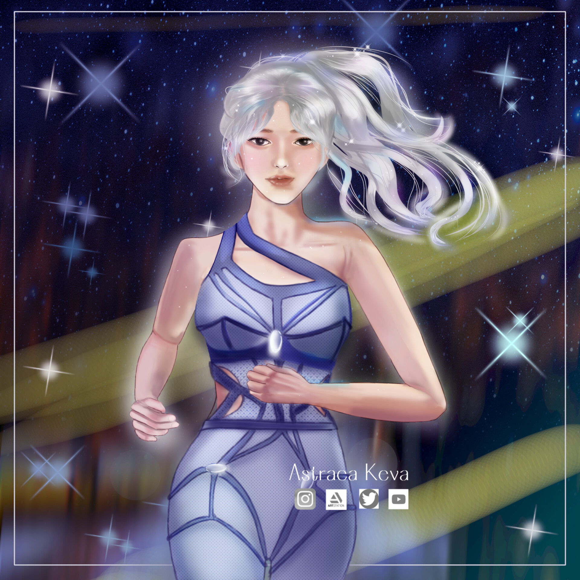 ArtStation - I want to run a 5K | intergalactic Runner Digital Painting