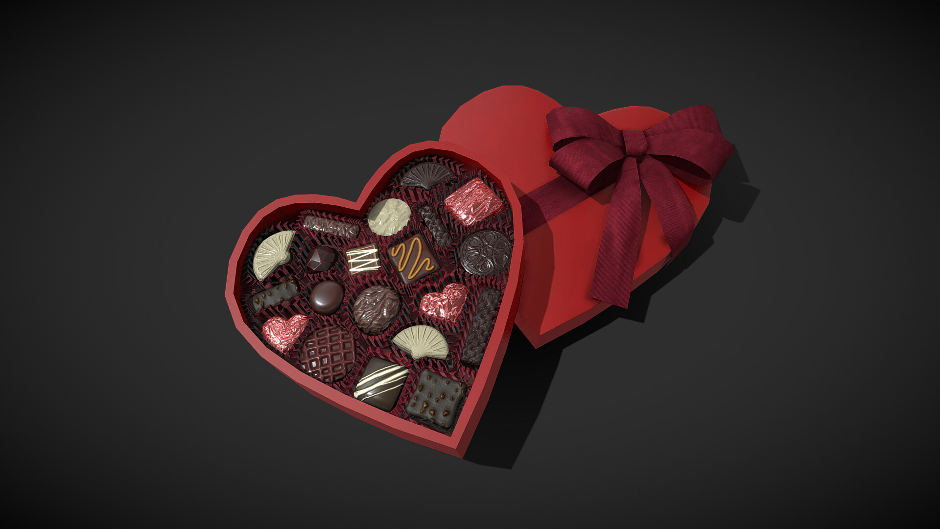 ArtStation - Valentine Chocolate Heart Box