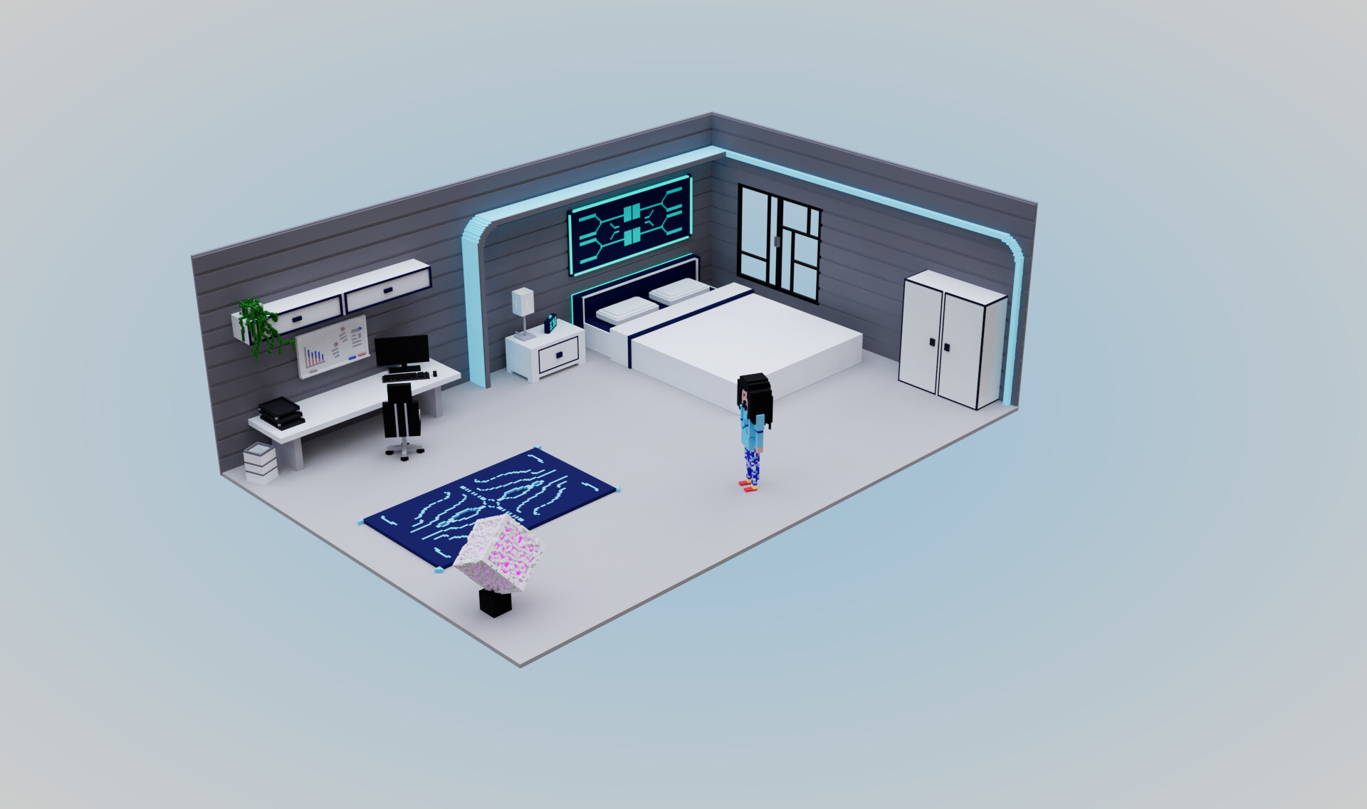 ArtStation - Apartment Interior Set Voxel