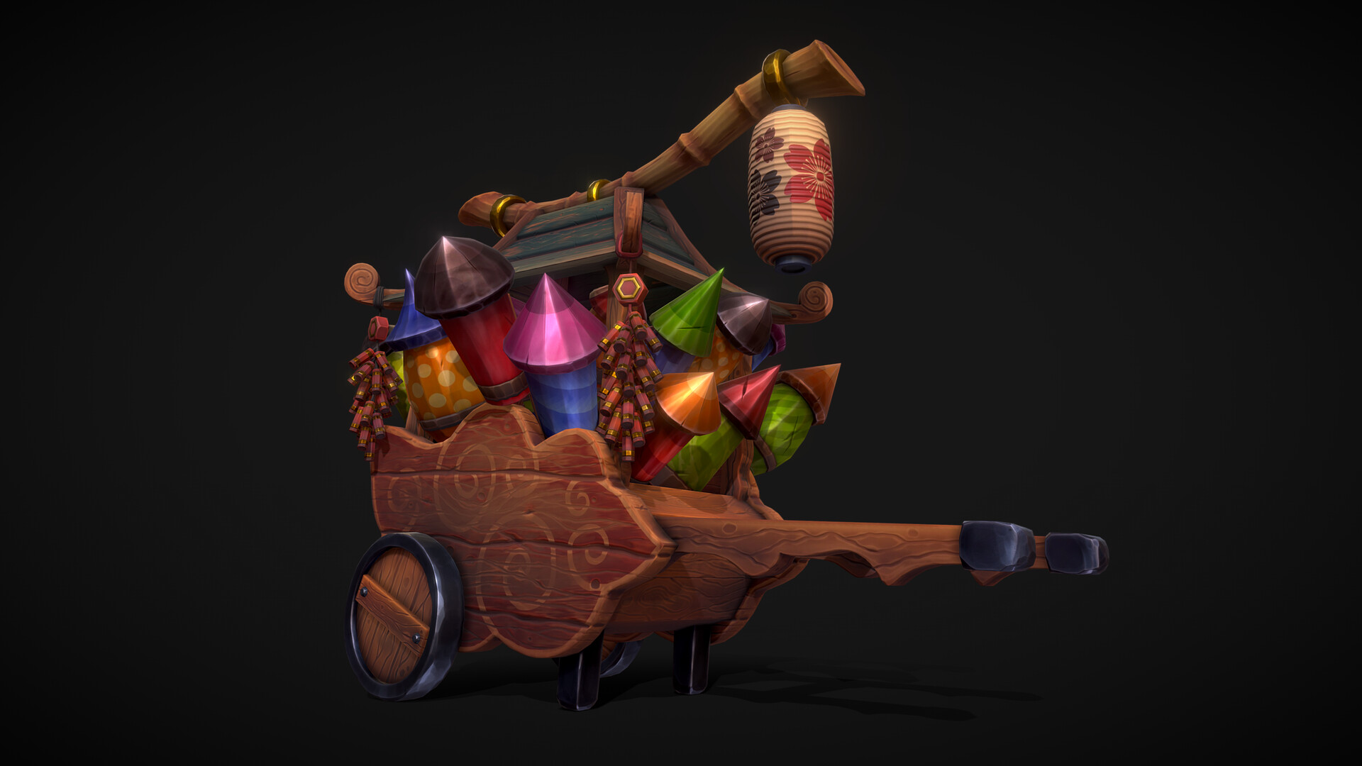 ArtStation - Stylized Fireworks Cart