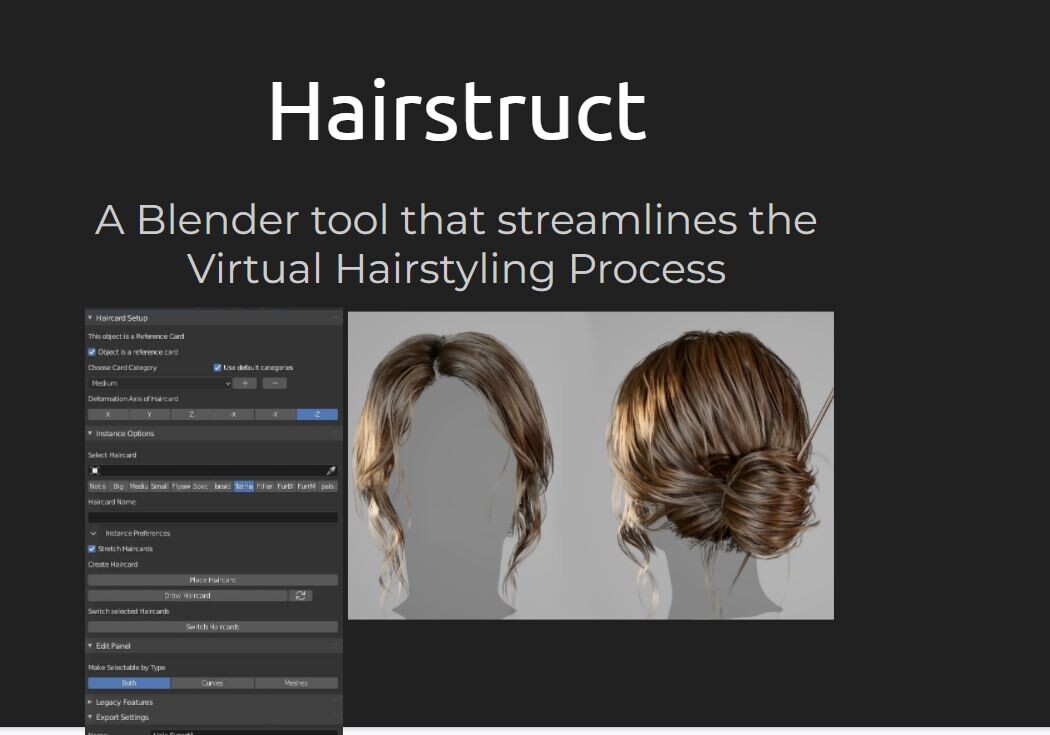 ArtStation - HairStruct a Tool for styling real-time hair in Blender