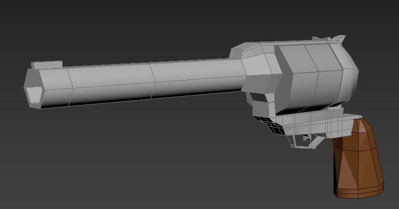 ArtStation - Low Poly Revolver