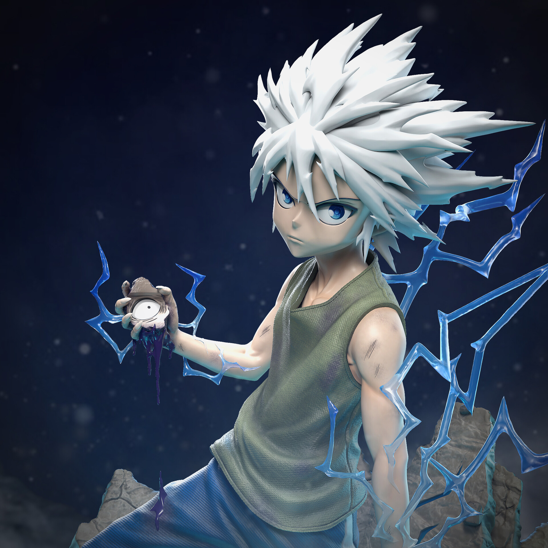 ArtStation - Killua Zoldyck - Hunter X Hunter- RelicsDen Studio