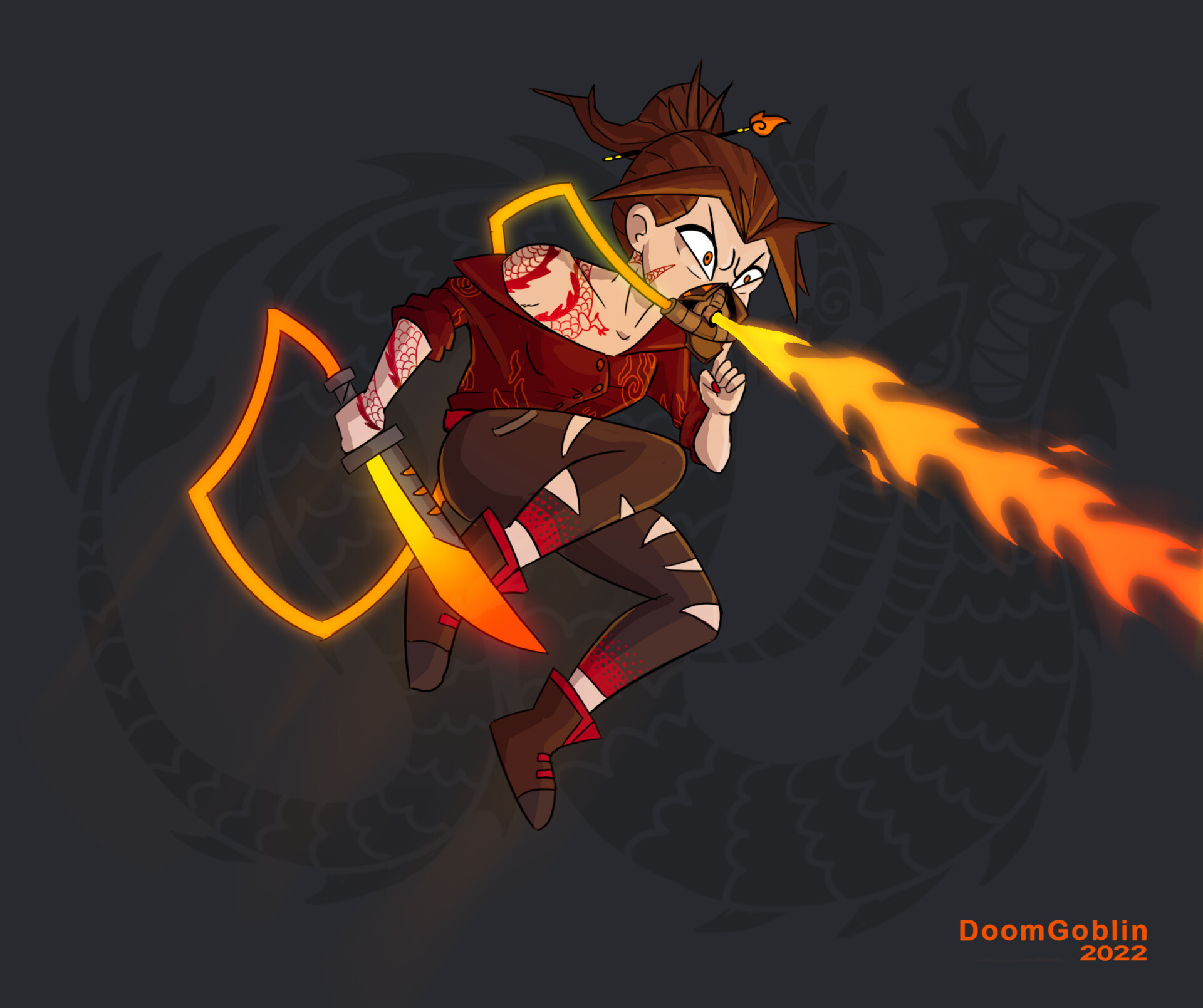 ArtStation - Burn, Fire Spitting Super Villain