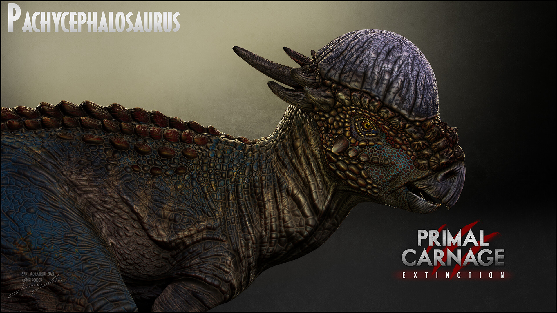 ArtStation - Primal Carnage Extinction. Pachycephalosaurus