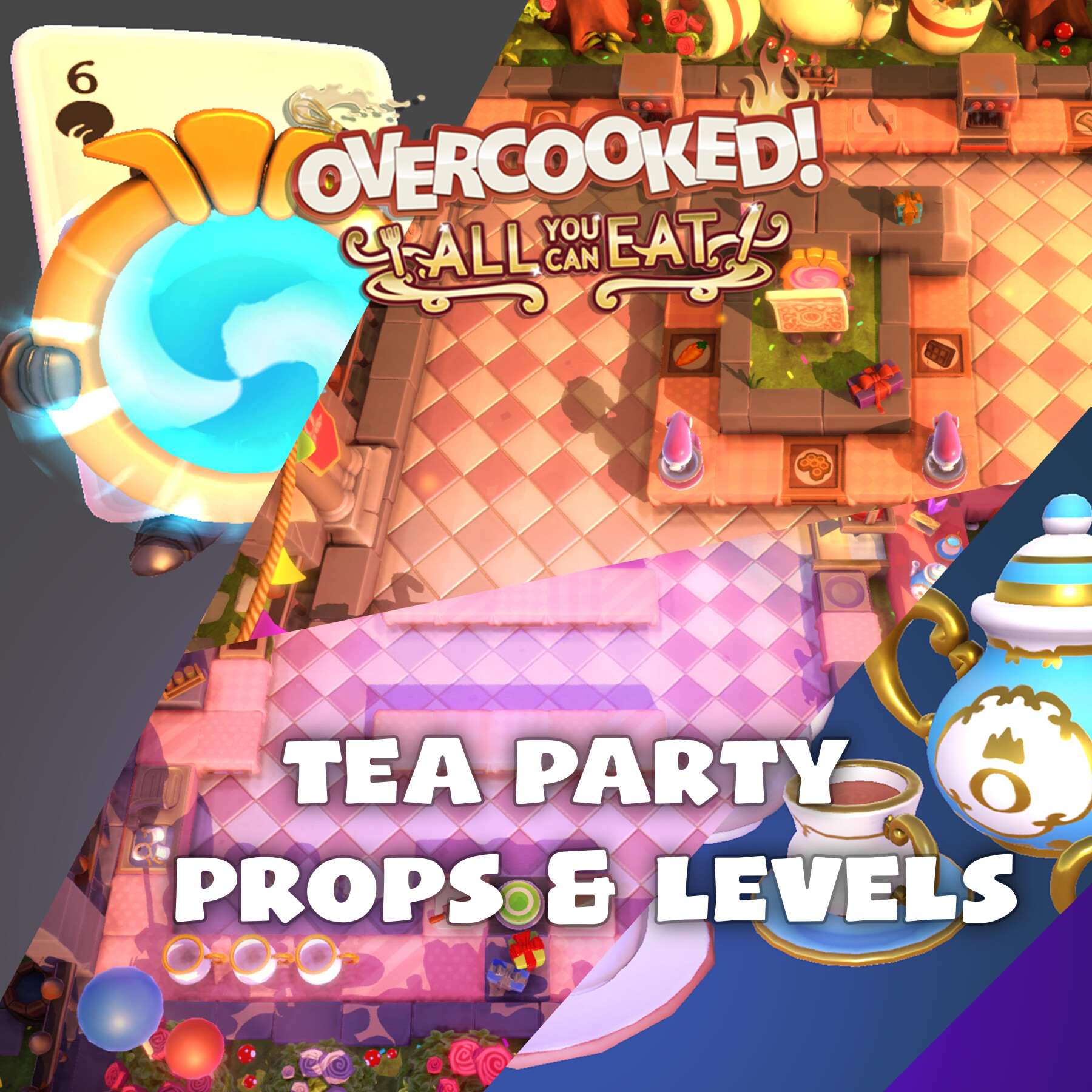 ArtStation - Tea Party Props and Level Dressing : Overcooked : All you ...