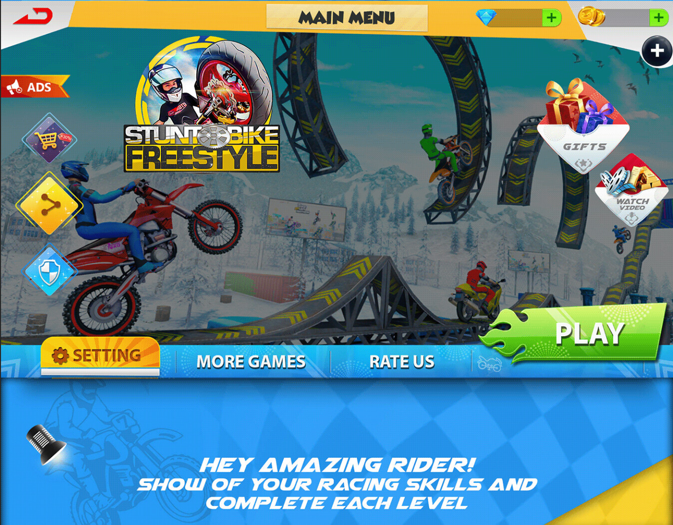 ArtStation - Bike Stunt Game UI Ux Design