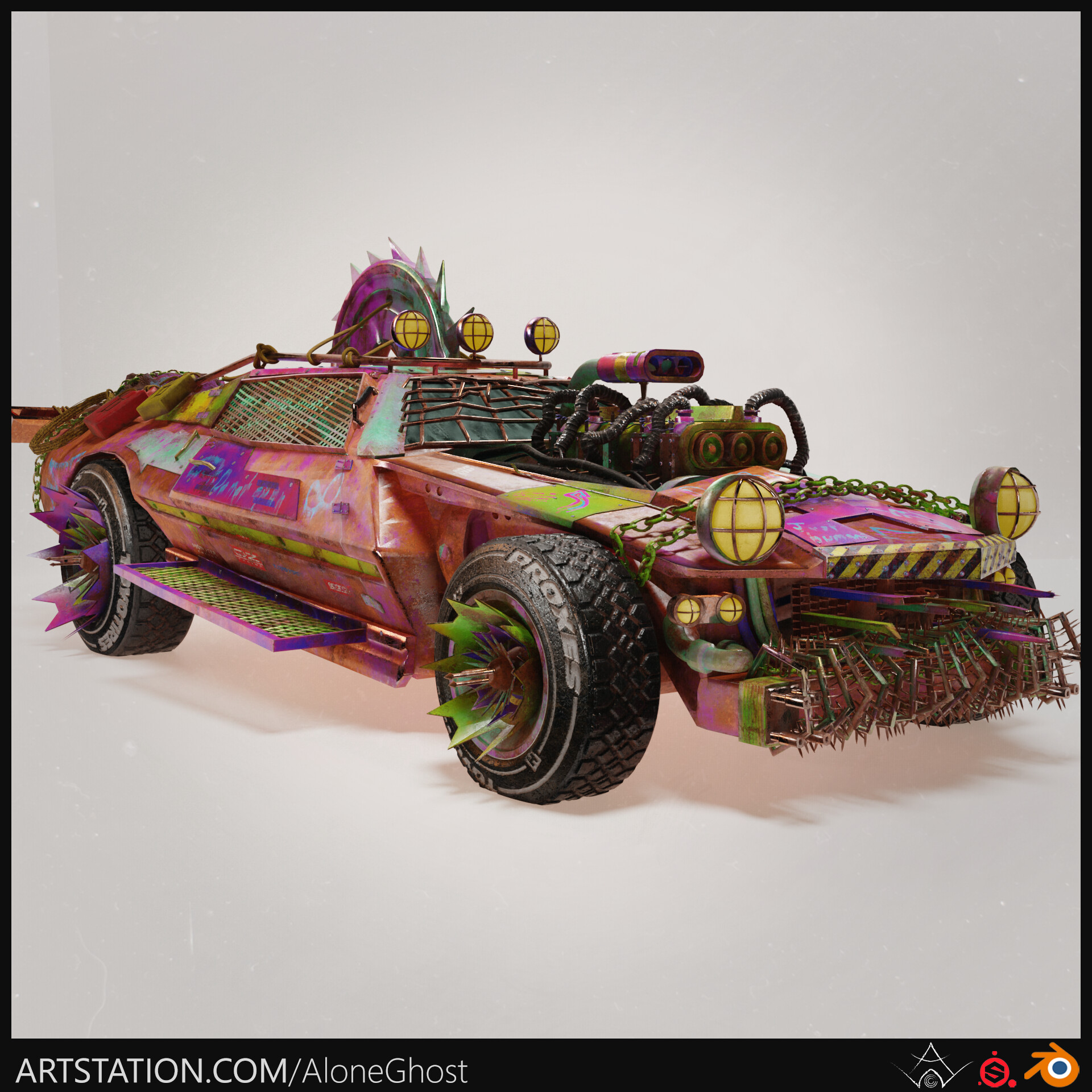 ArtStation - Post-apocalyptic car
