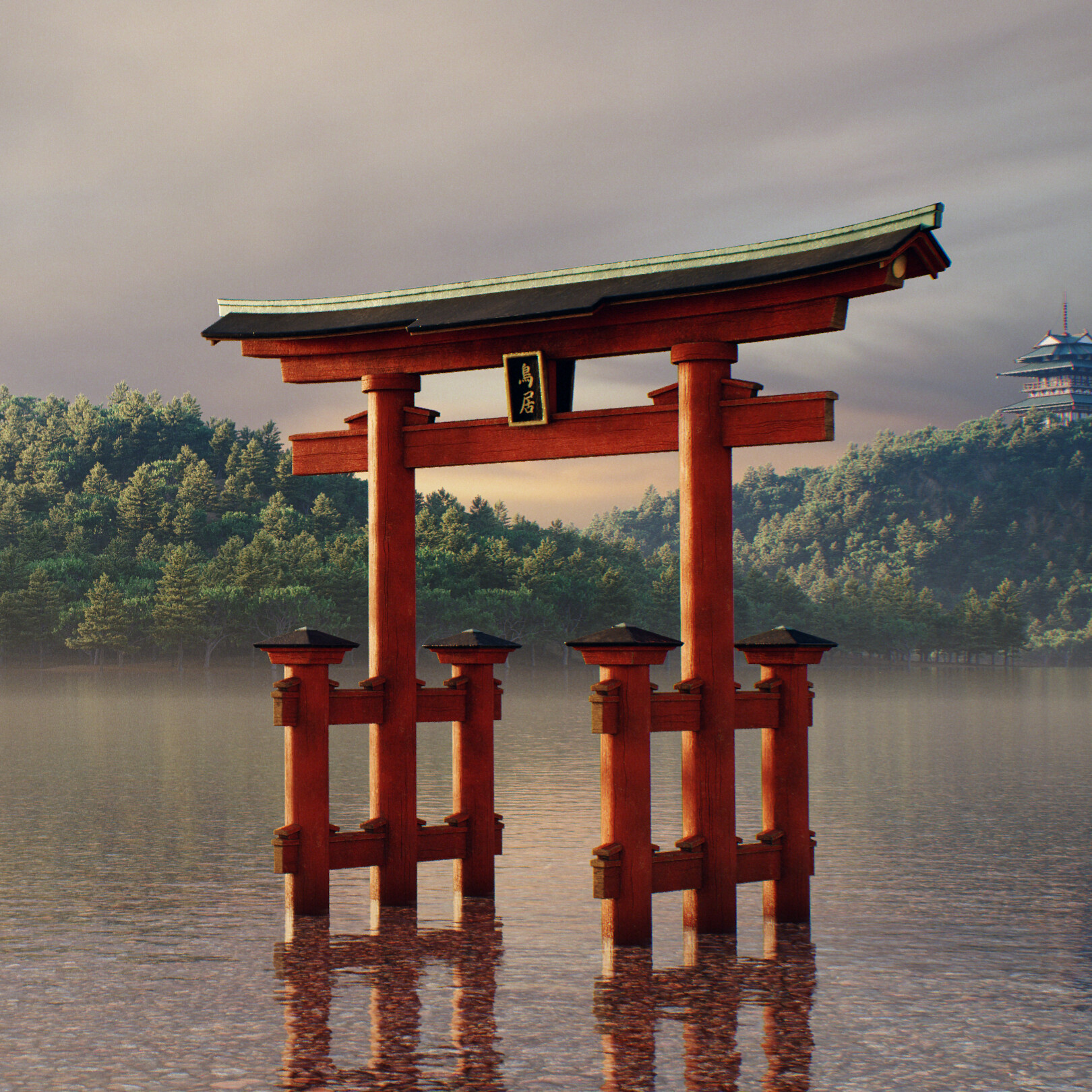 Alexey Golod - Japanese torii on water