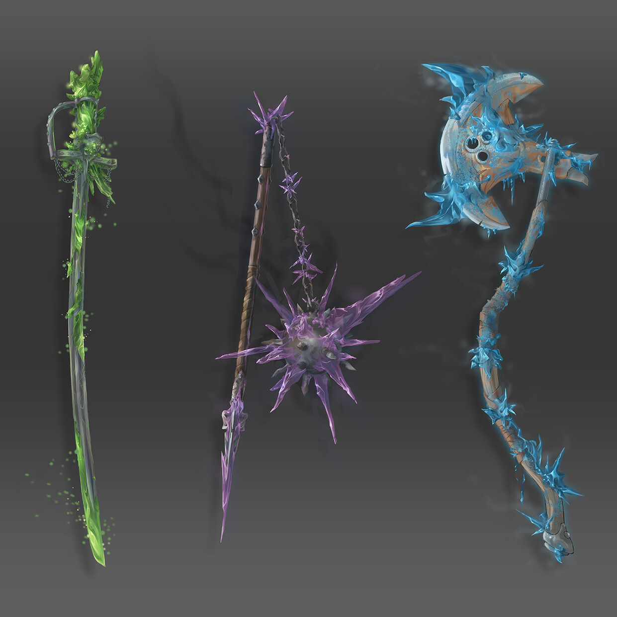 ArtStation - Crystal Corrupted Weapons