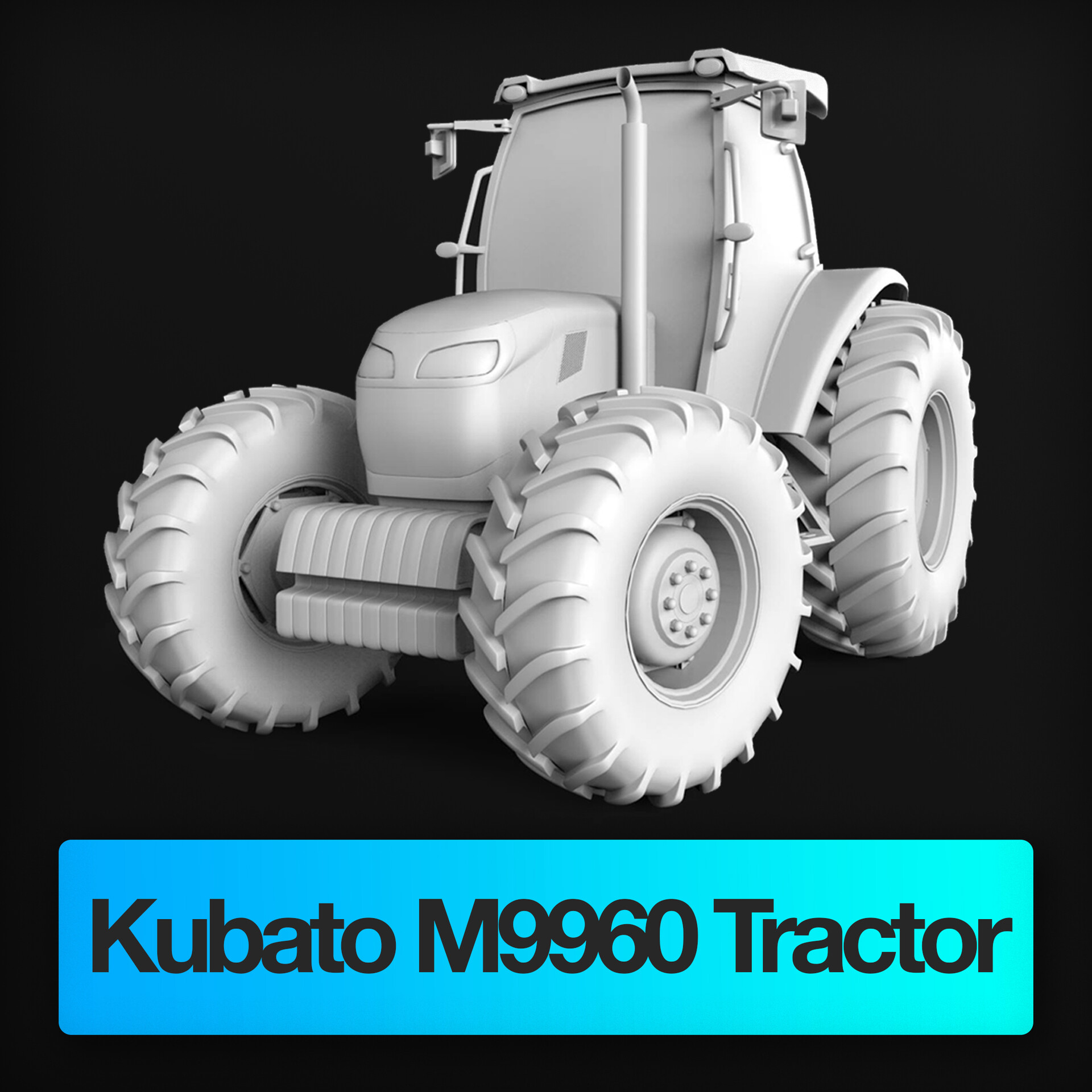 ArtStation - Kubota M9960 Tractor