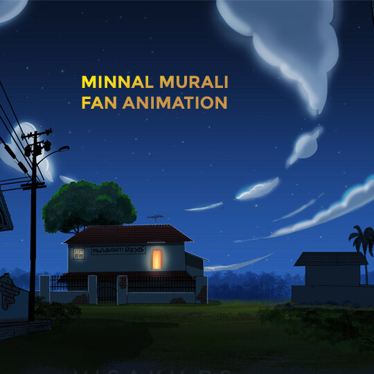 ArtStation - Minnal Mural Fan Animation BGs