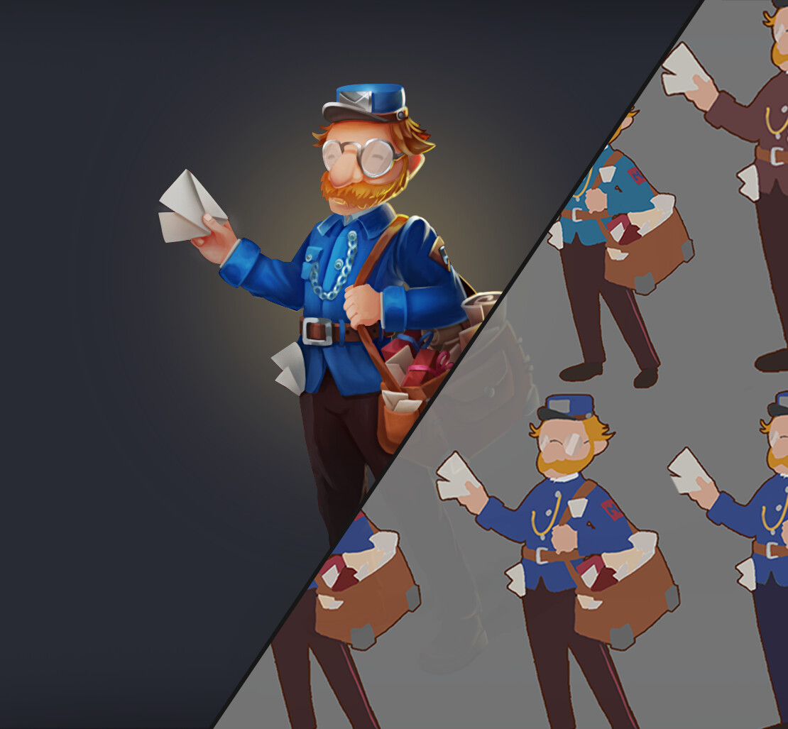 ArtStation - Stylized postman art