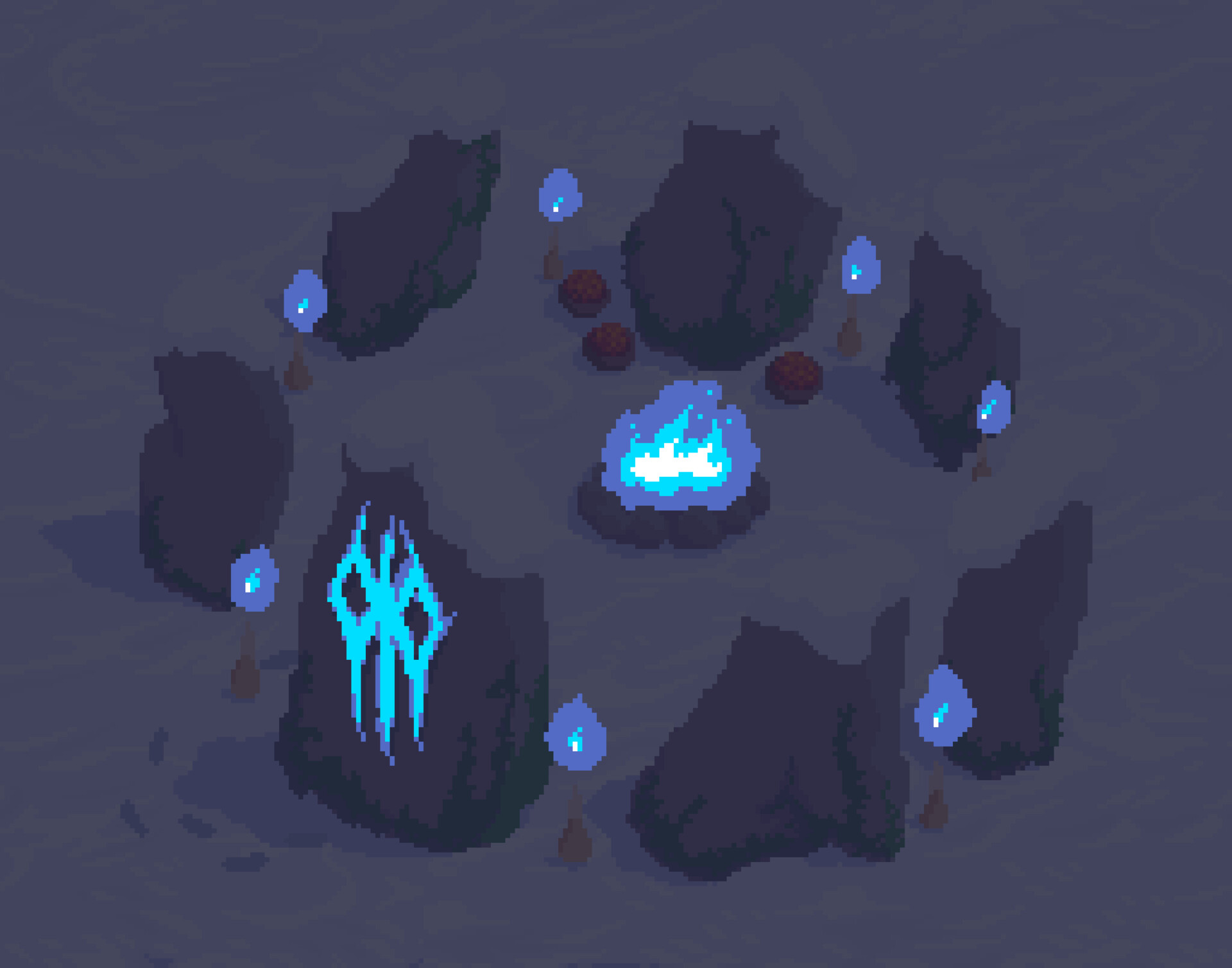 ArtStation - Pixel Druid Temple at Yule