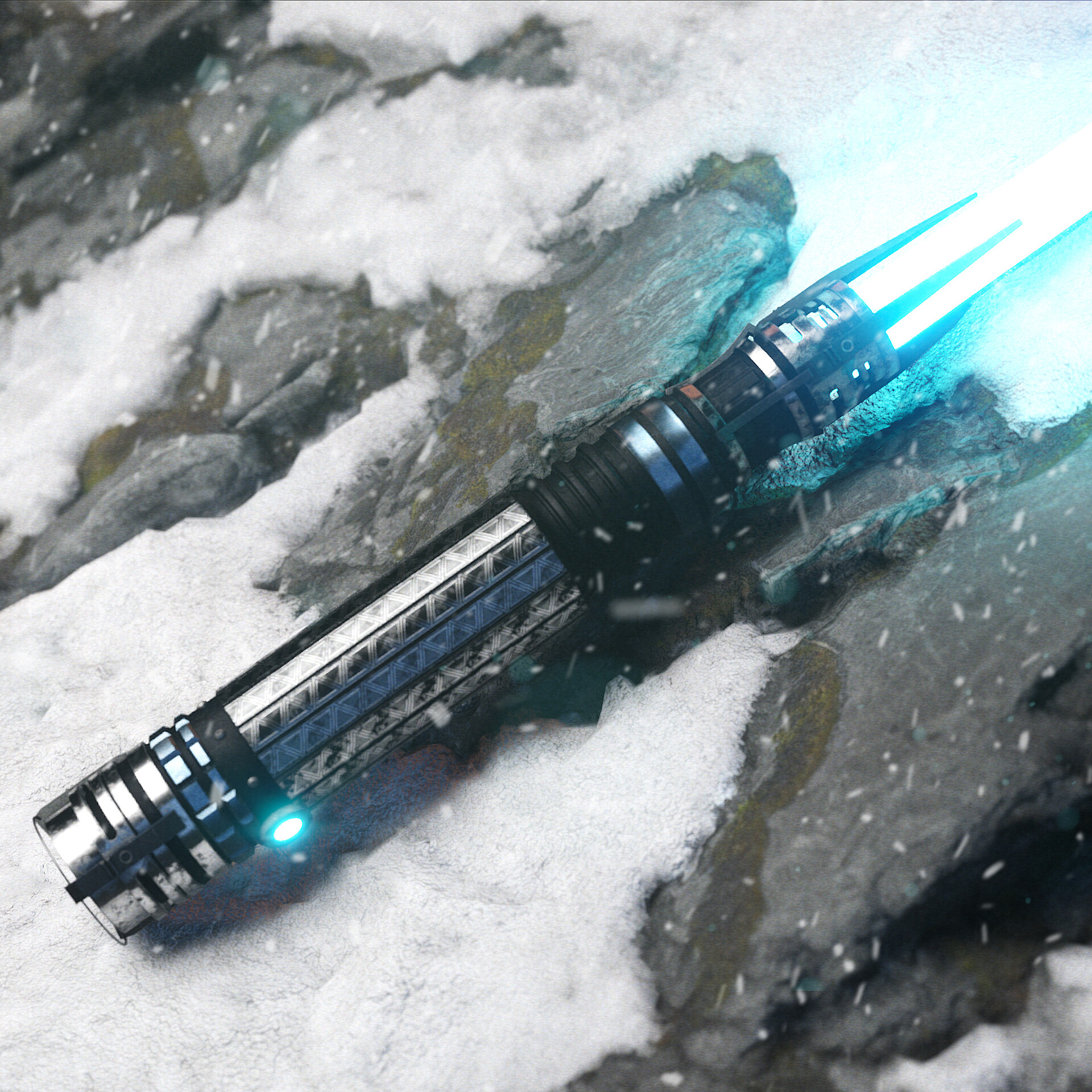 ArtStation - Blue Jedi Lightsaber