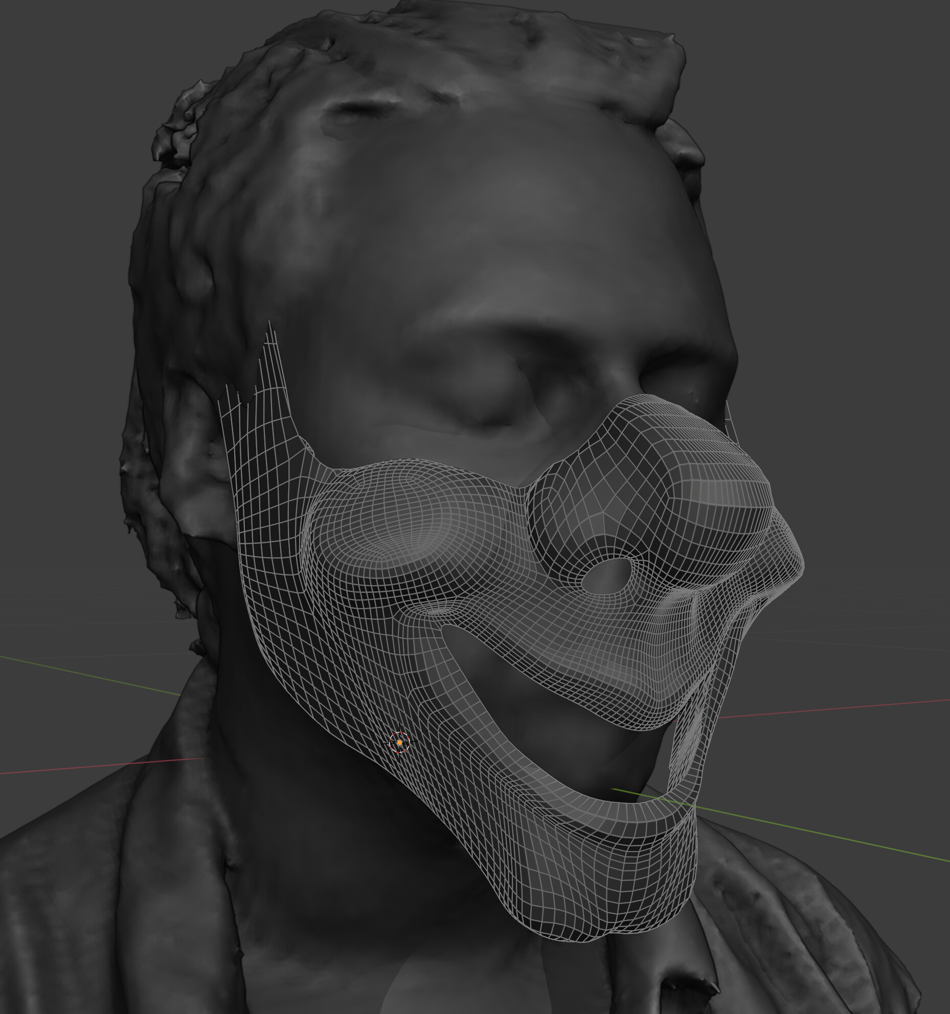 ArtStation - Costume design demo: Clown Mask for 3D Print