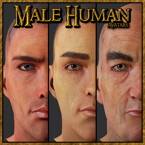 ArtStation - Hyper-Realistic Male Human Avatar Sets (Head and Clothes)