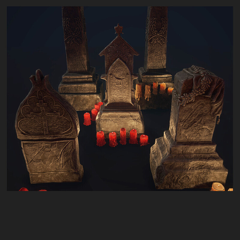 ArtStation - Graveyard Props