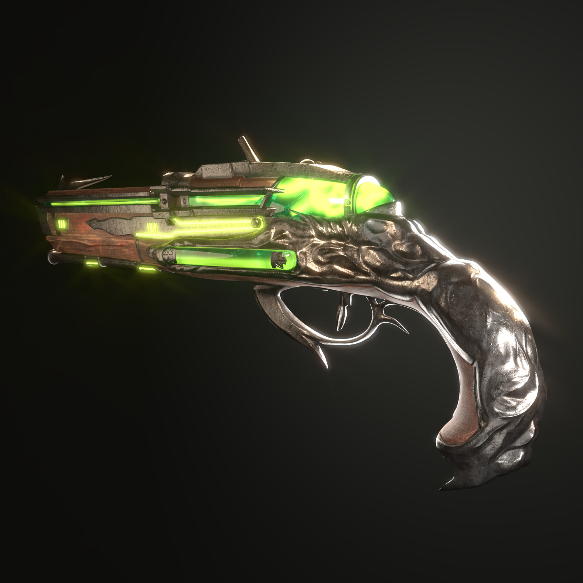 ArtStation - Vintage/Sci-Fi inspired Flintlock Revolver