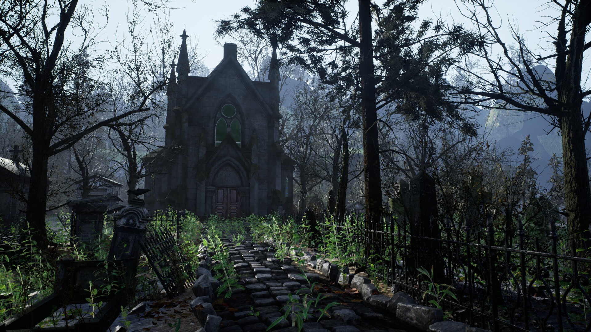 ArtStation - Cinematics in UE4 Scene assets Cemetery