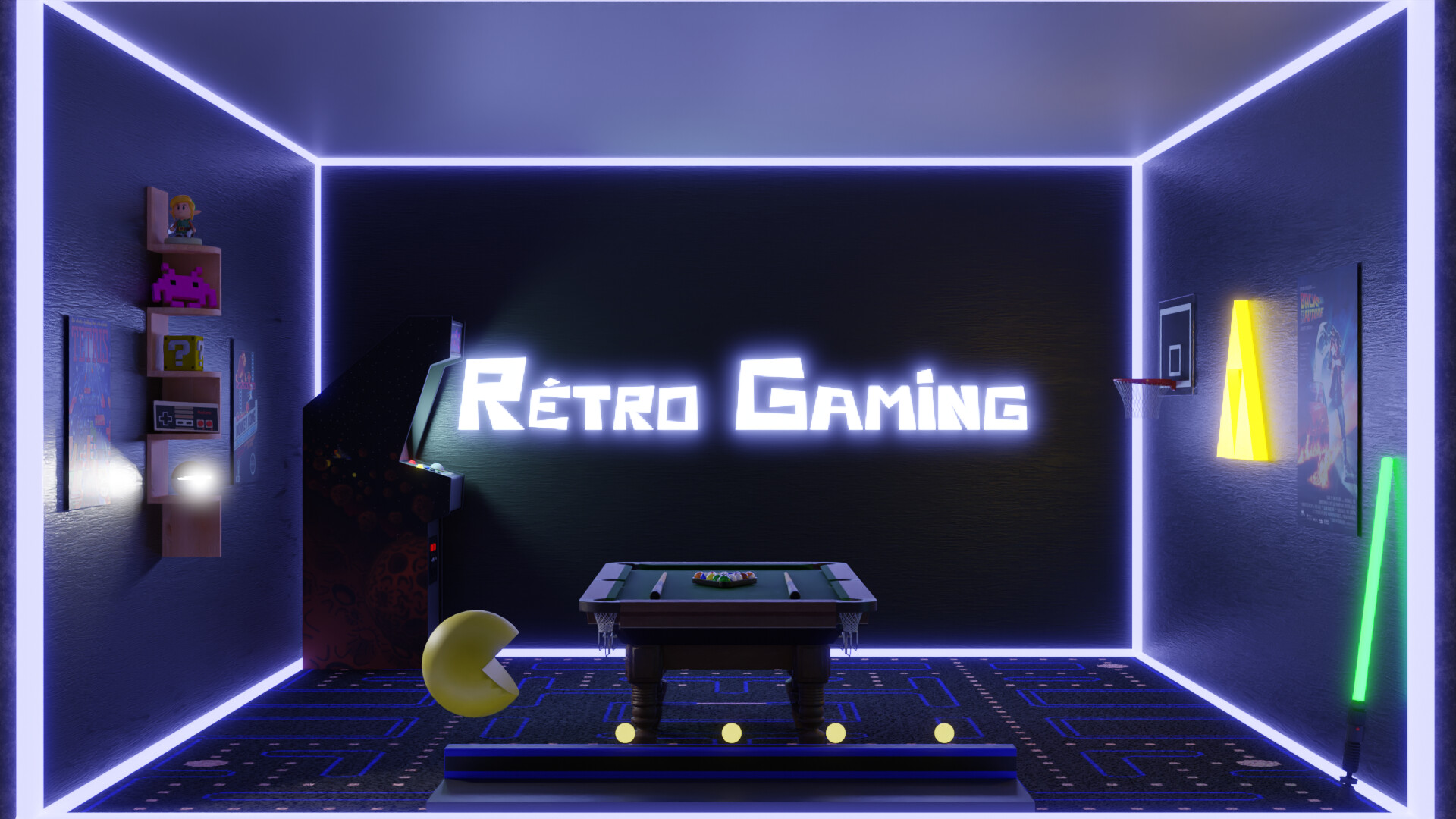 ArtStation - La salle "Rétro Gaming"
