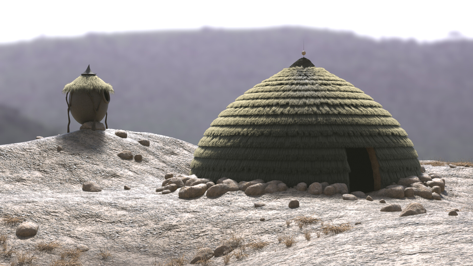 ArtStation - African hut