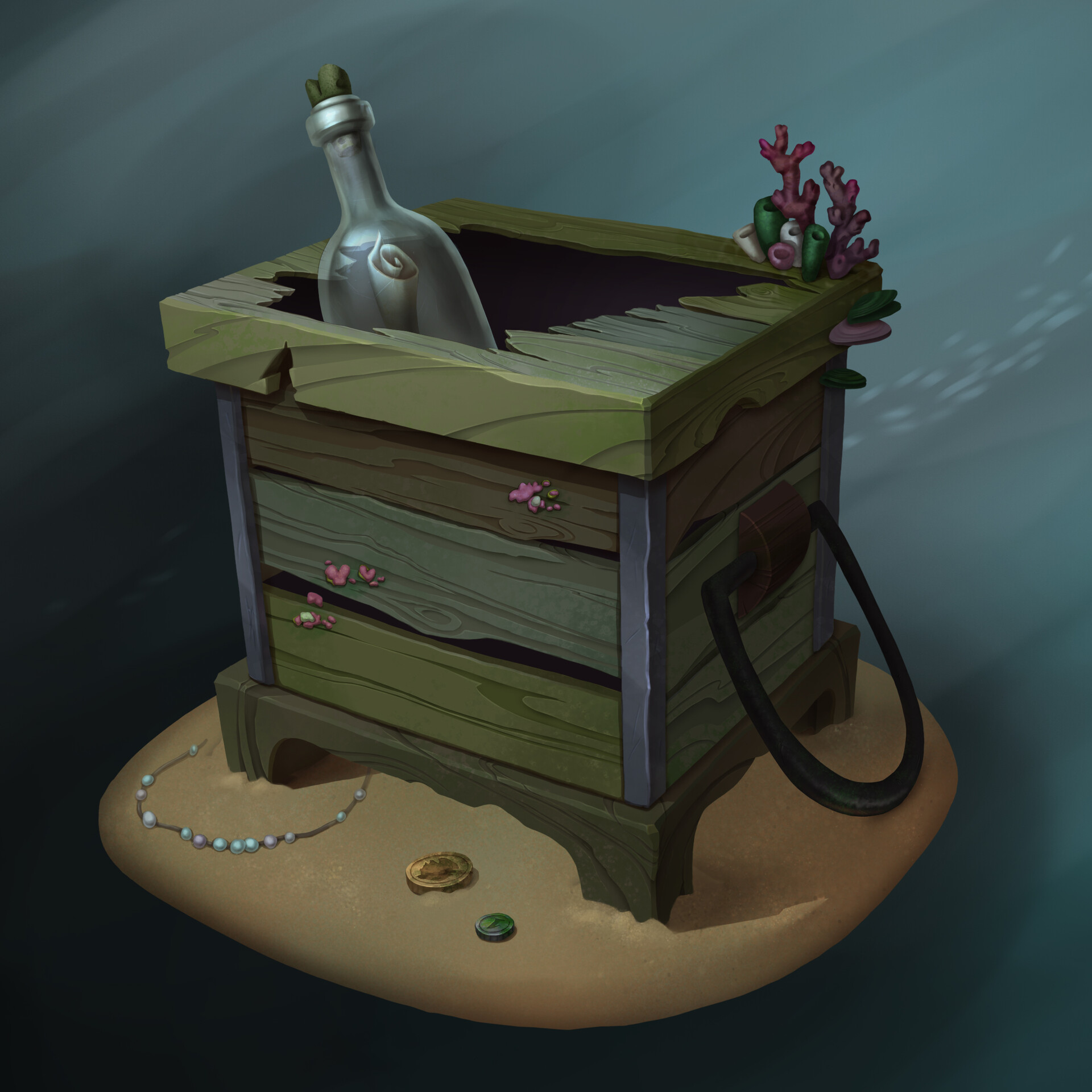 ArtStation - Mermaid chest