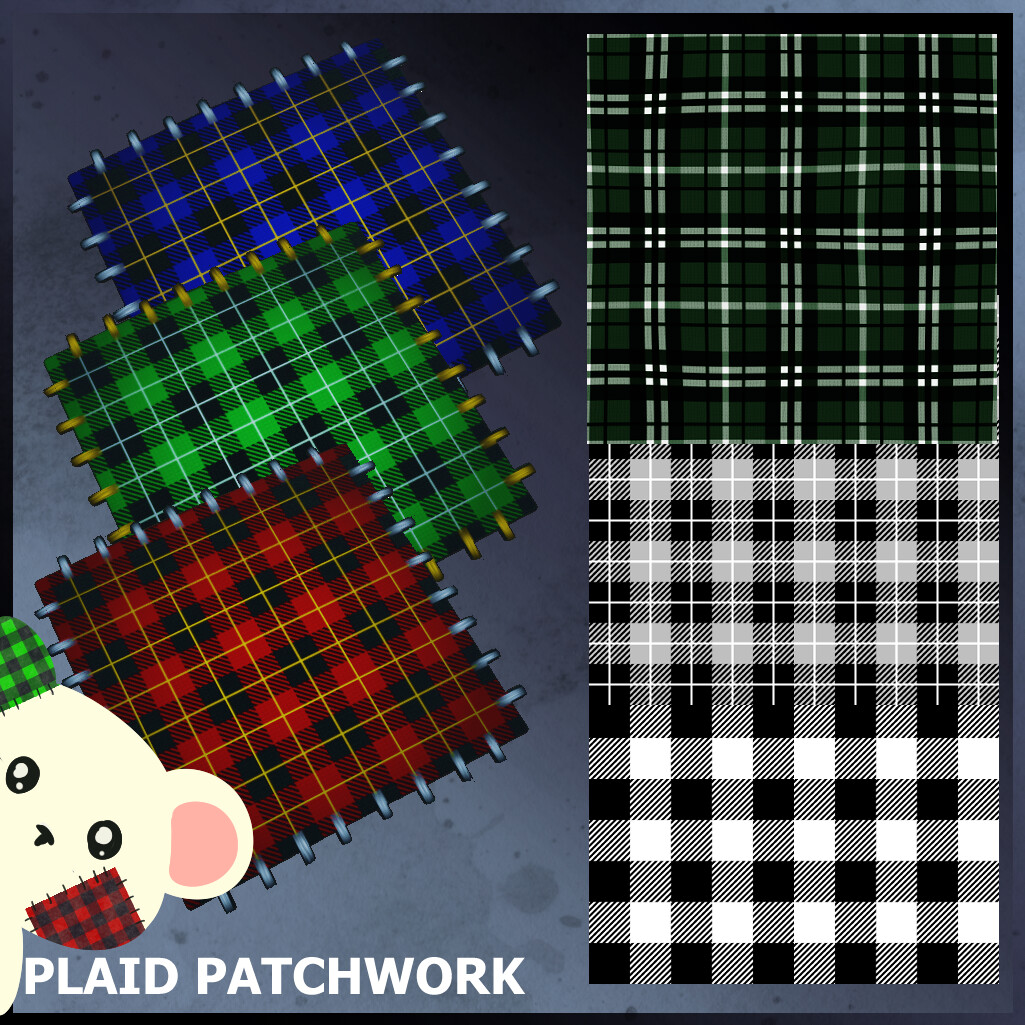 ArtStation - Plaid Patch Work - Substance Designer