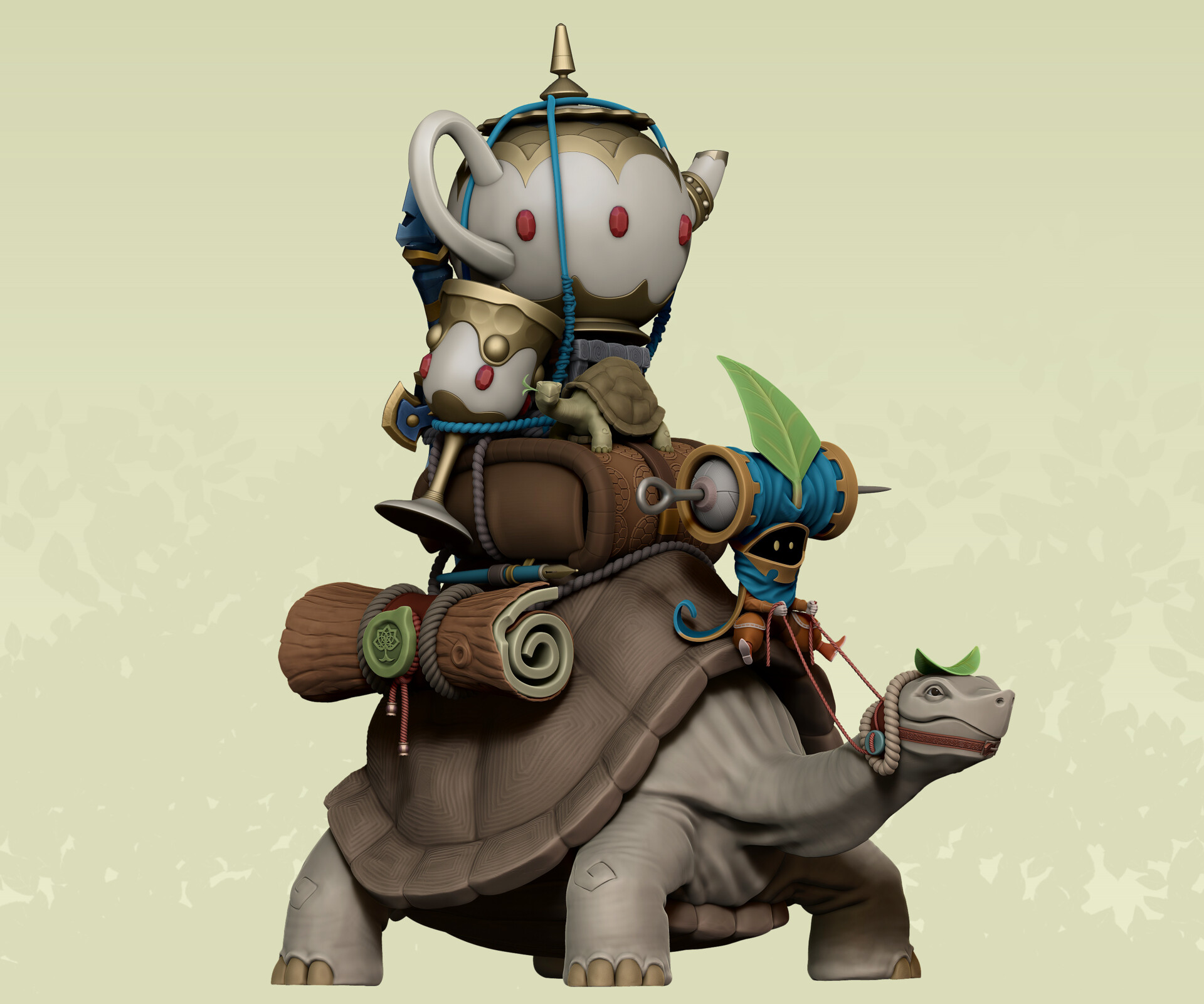 ArtStation - Mini Turtle Rider - WIP