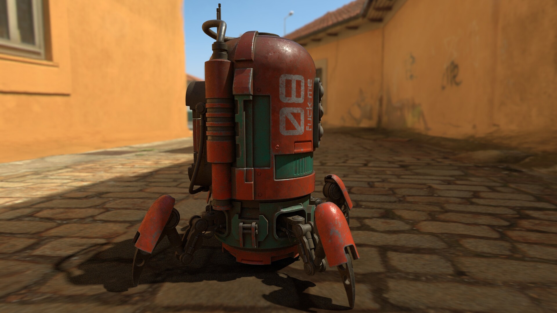 ArtStation - spiderbot texturing