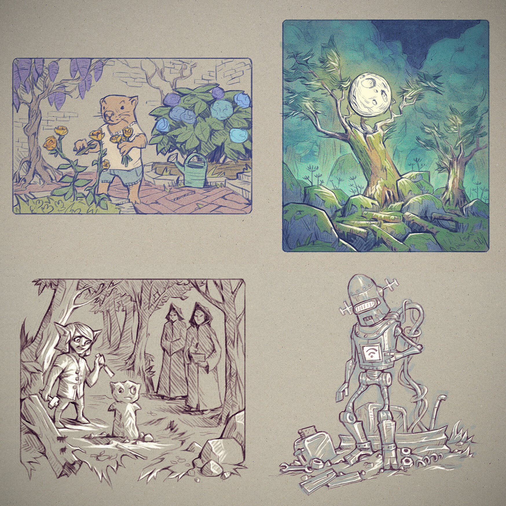 ArtStation - Inktober drawings (2021)